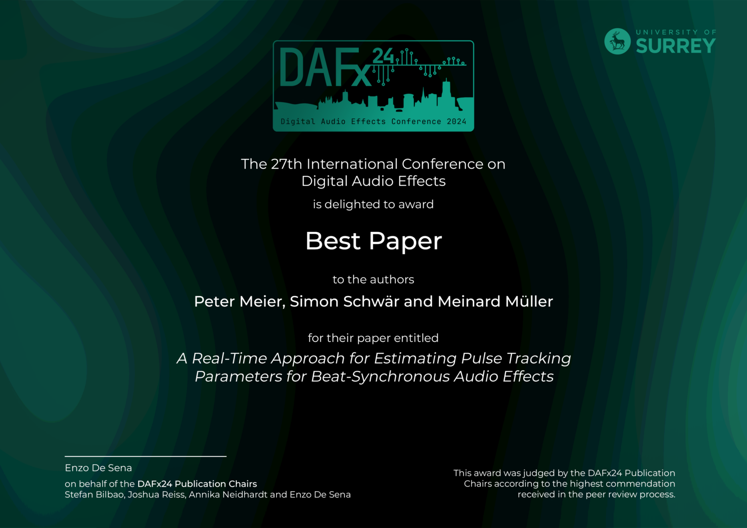 DAFx24 – The 27th International Conference on Digital Audio Effects